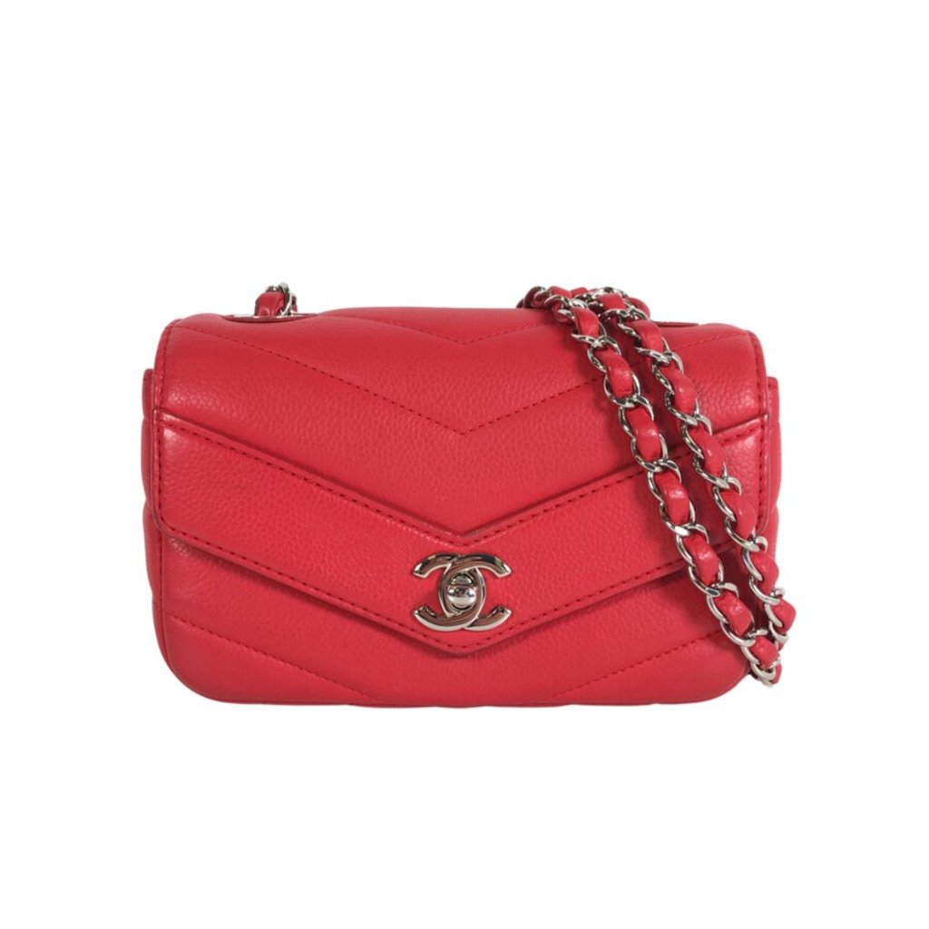Chanel Seasonal Flap Mini Red Caviar - Luxe Du Jour
