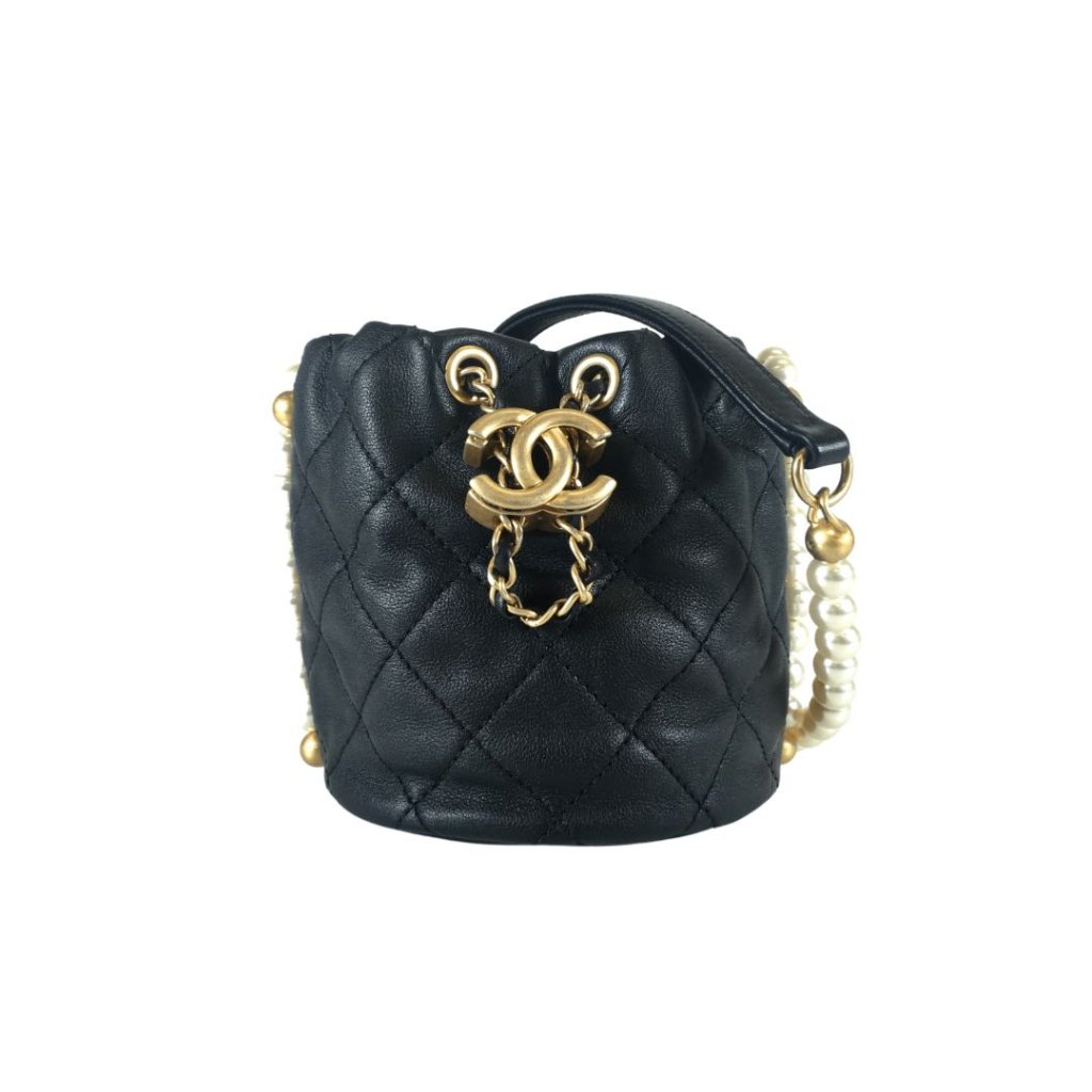 Chanel Mini About Pearls Drawstring Bucket Bag - Luxe Du Jour