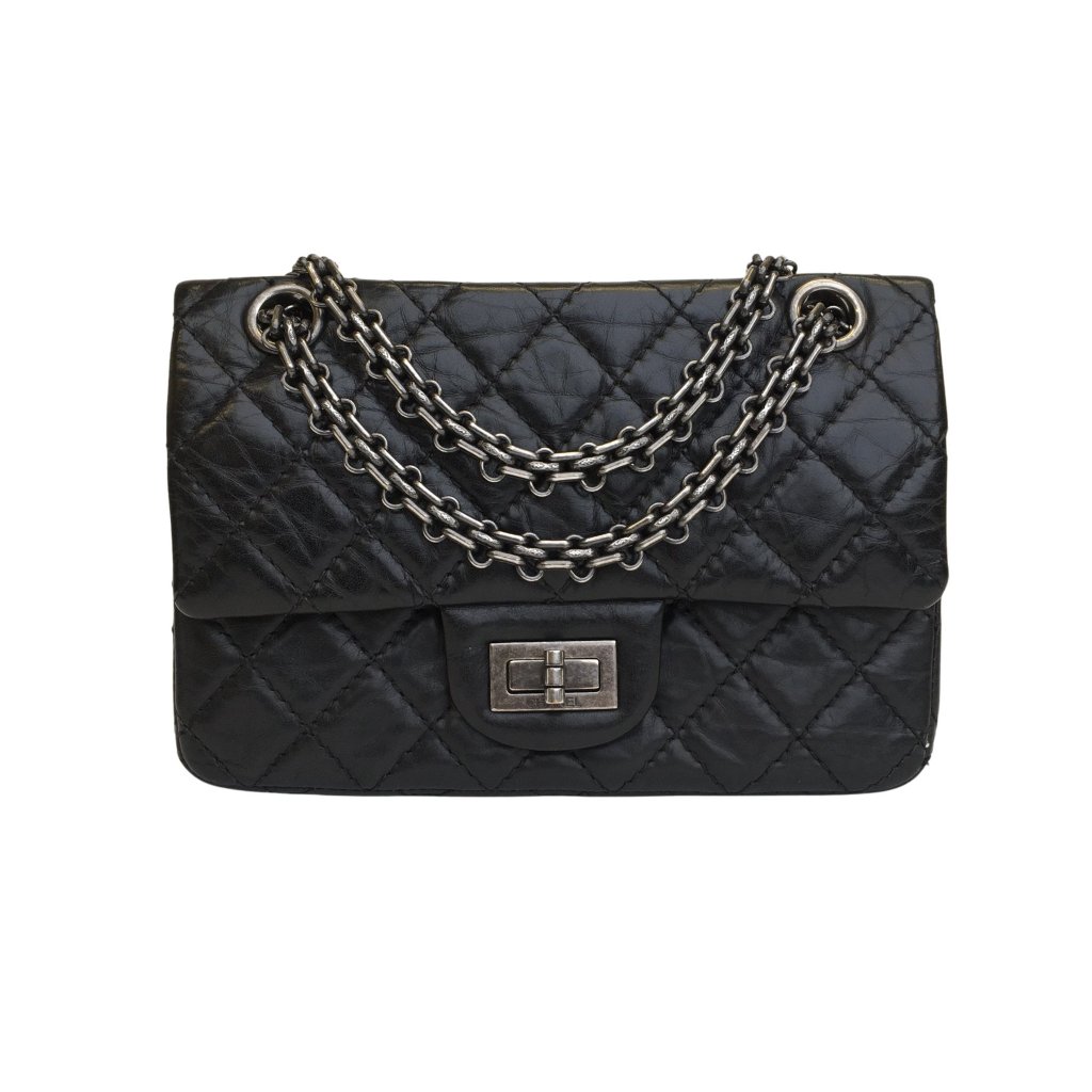 Chanel Reissue Mini Black Aged Calfskin - Luxe Du Jour