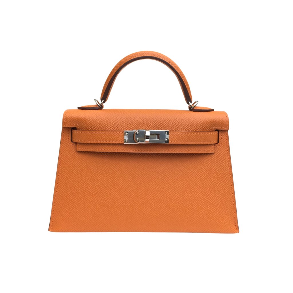 Hermes Mini Kelly Orange Epsom SHW - Luxe Du Jour