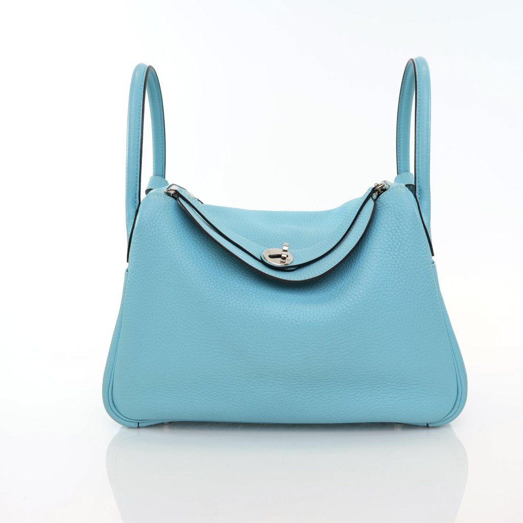 Hermes Lindy 30 Bleu Atoll Clemence - Luxe Du Jour