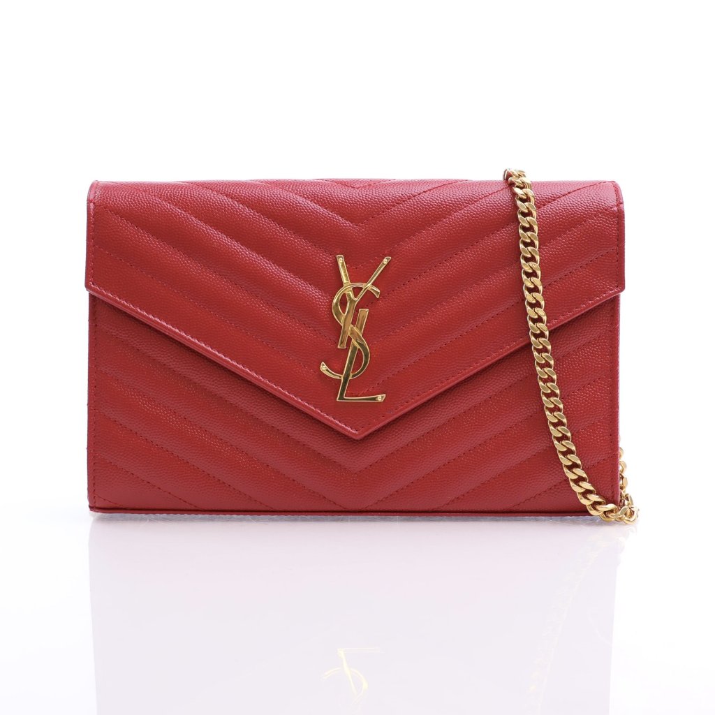 Saint Laurent (YSL) Cassandre Wallet On Chain (WOC) - Luxe Du Jour