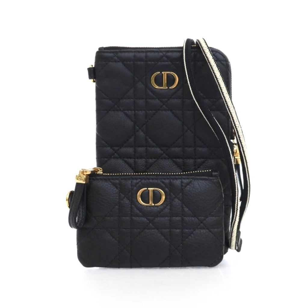 Dior Calfskin Cannage Caro Multifunction Pouch - Luxe Du Jour