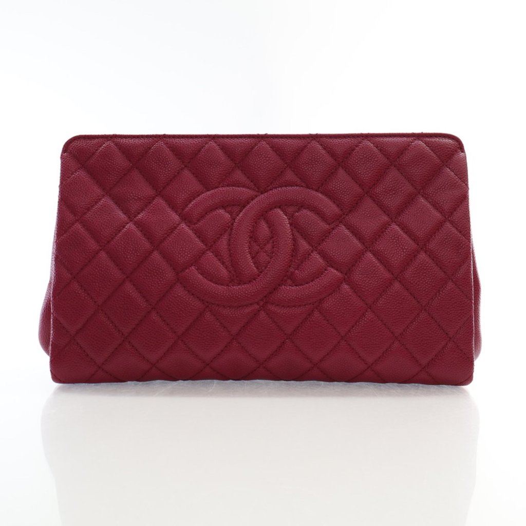 Chanel 14K Clutch Raspberry Caviar - Luxe Du Jour