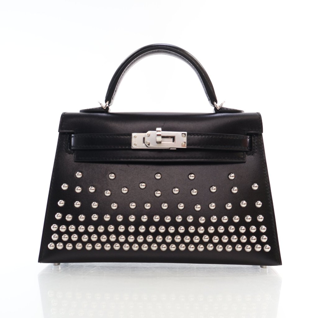 Hermes Black Box Calf Cloute Mini Kelly 20 - Luxe Du Jour