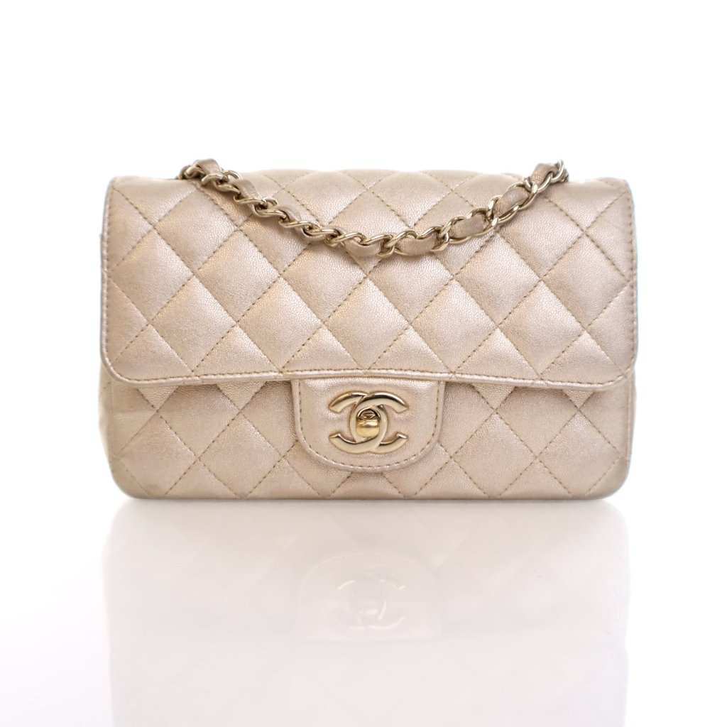 Chanel Mini Rectangle Gold Lambskin - Luxe Du Jour