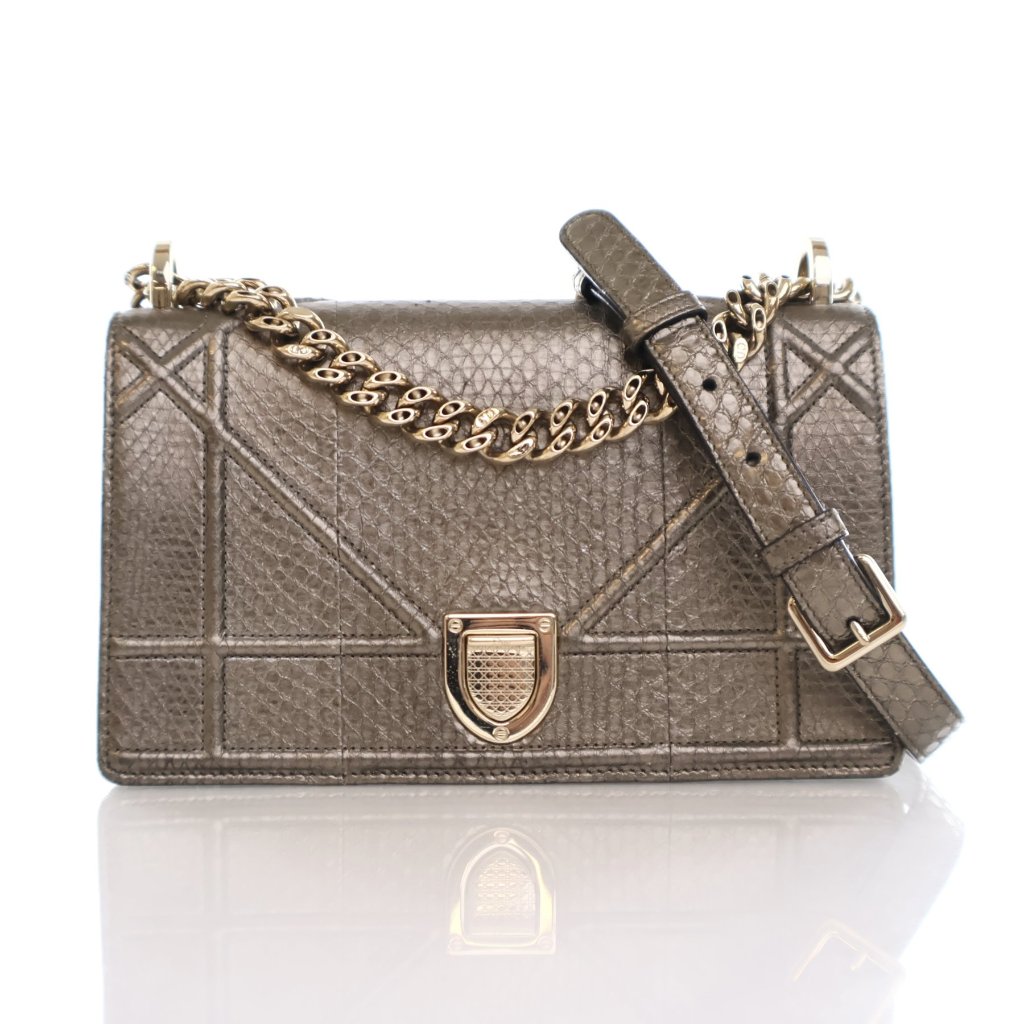 Dior Small Python Diorama Flap Bag - Luxe Du Jour