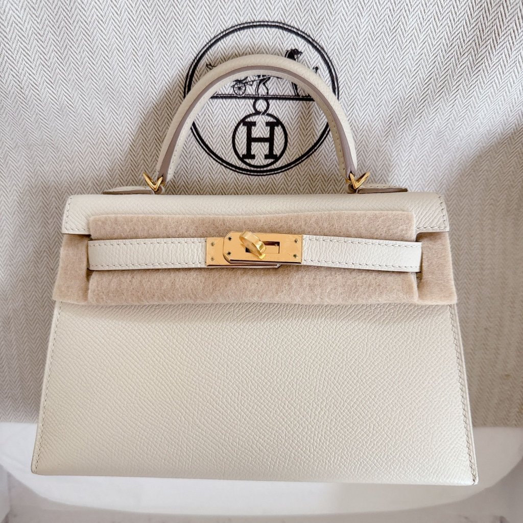 Hermes Mini Kelly Craie Epsom - Luxe Du Jour