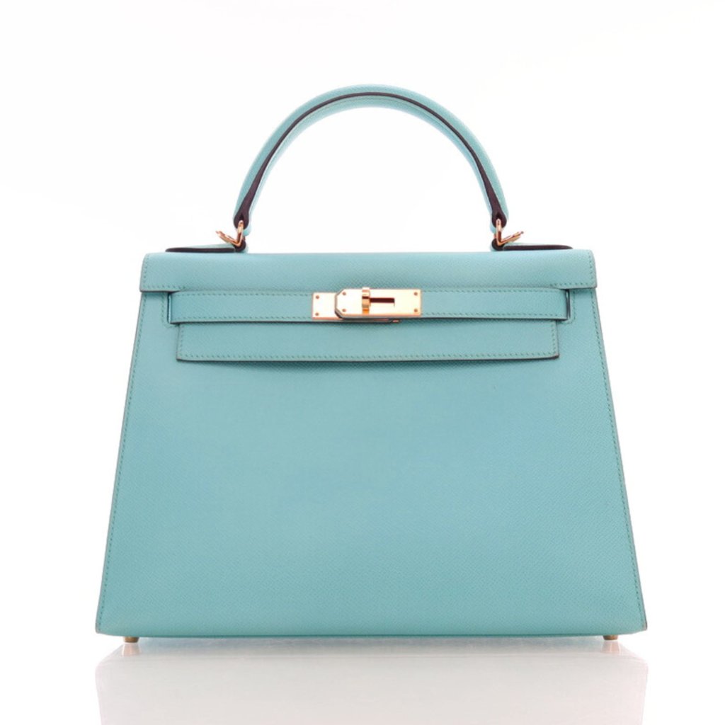 Hermes Kelly 28 Blue Atoll Epsom - Luxe Du Jour