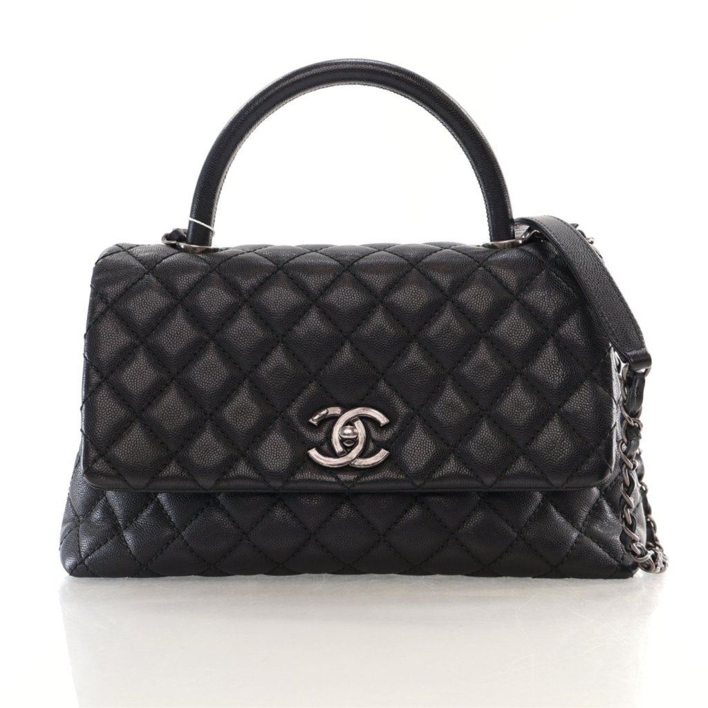 Chanel Coco Handle Medium Black Caviar - Luxe Du Jour