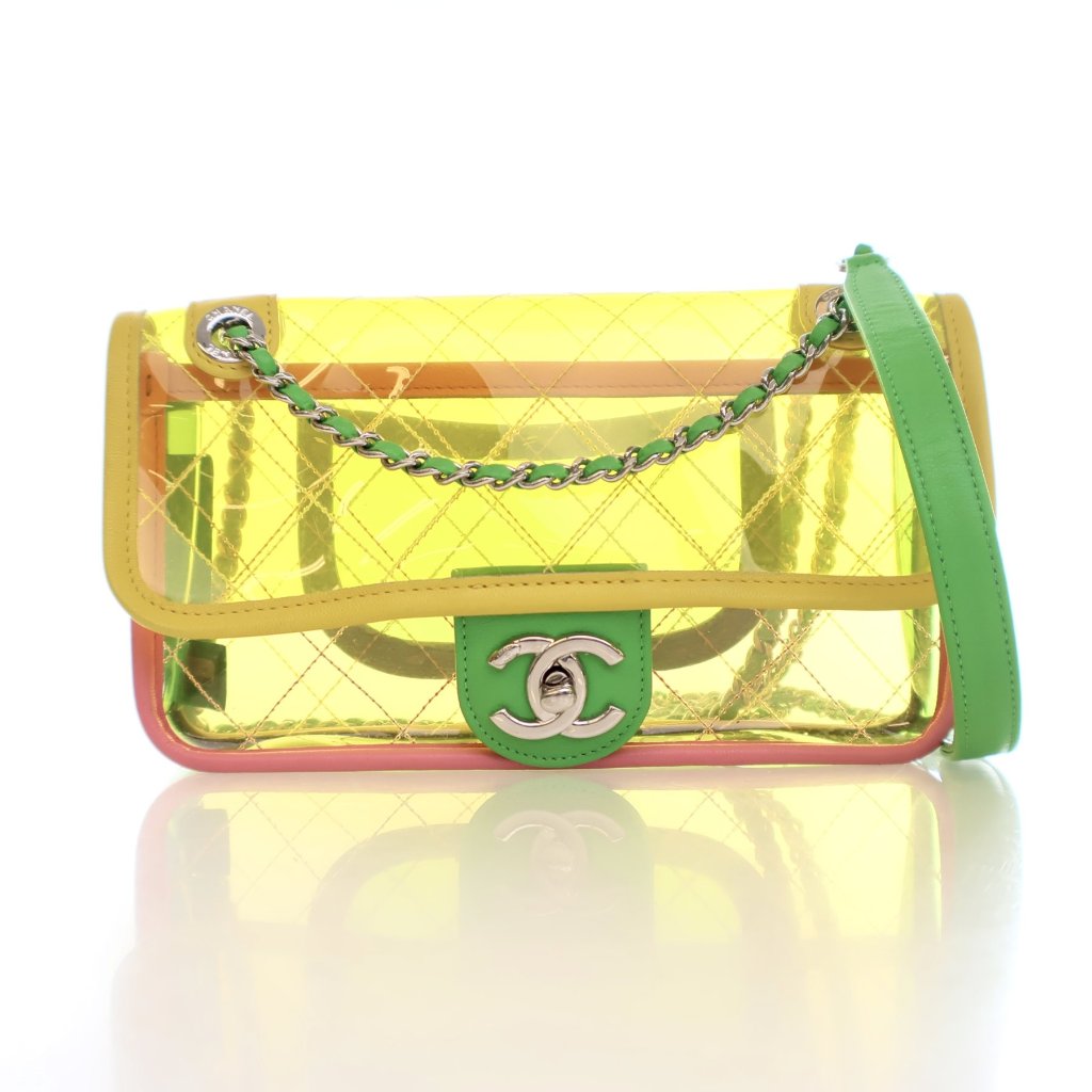 Chanel Coco Splash Flap Mini Yellow PVC - Luxe Du Jour