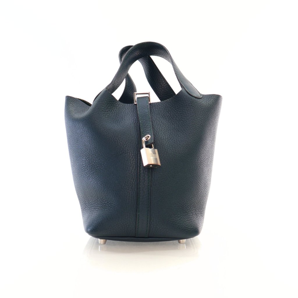 Hemes Vert Cypress Clemence Picotin Lock 18 - Luxe Du Jour