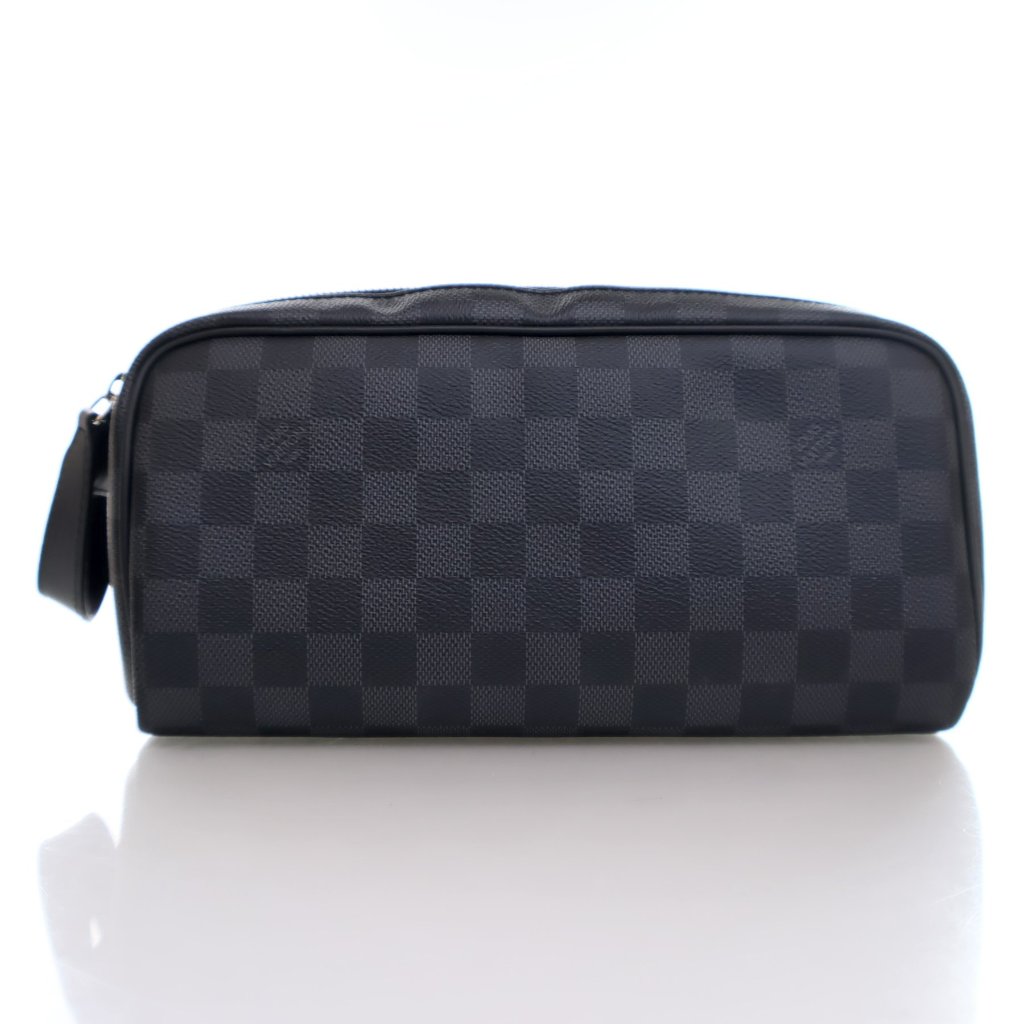 Louis Vuitton Damier Graphite Dopp Kit Toiletry Pouch - Luxe Du Jour