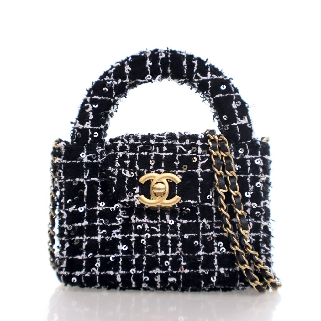 Chanel Mini Nano Tweed Kelly Shopper Bag - Luxe Du Jour