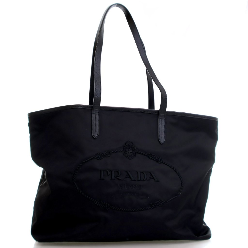 Prada Nylon Logo Shopper Tote - Luxe Du Jour