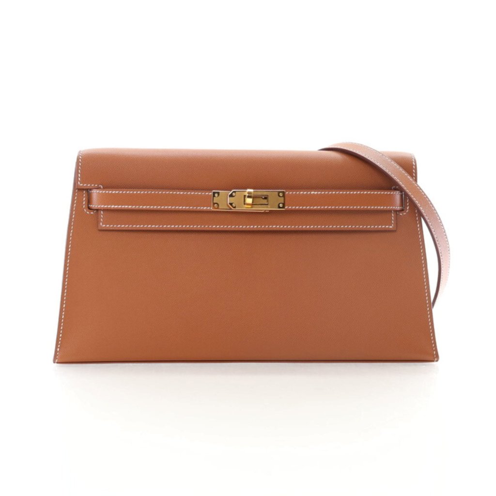 Hermes Gold Veau Madame Kelly Elan - Luxe Du Jour