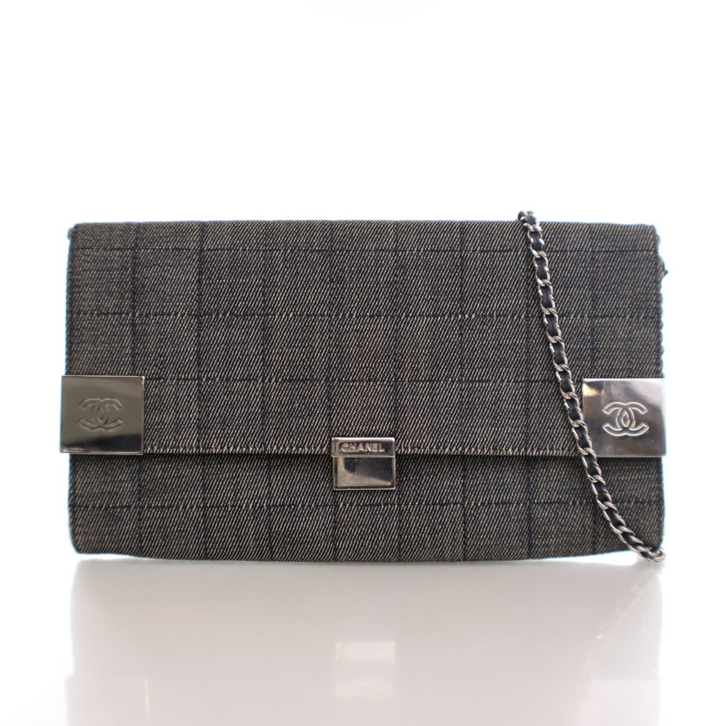 Chanel Vintage Denim Chocolate Bar Flap Bag - Luxe Du Jour