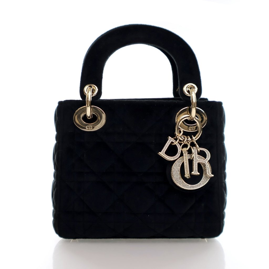 Dior Mini Velvet Crystal Lady Dior - Luxe Du Jour