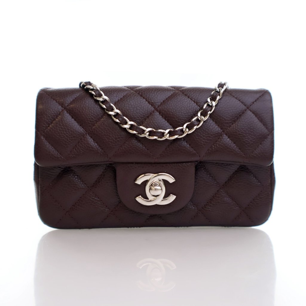 Chanel Extra Mini Purple Caviar Rectangular Classic Flap Bag - Luxe Du Jour