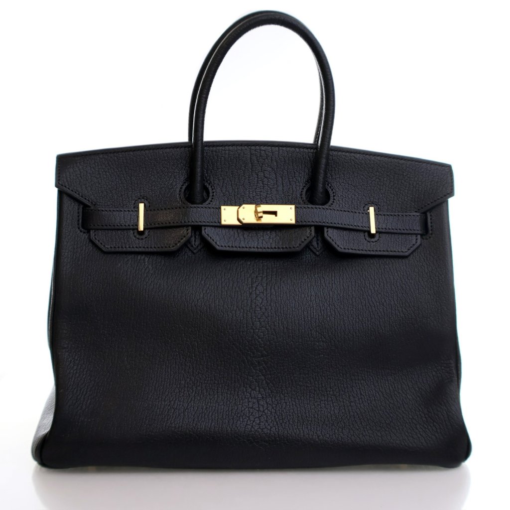 Hermes Black Chevre De Coromandel Birkin 35 - Luxe Du Jour
