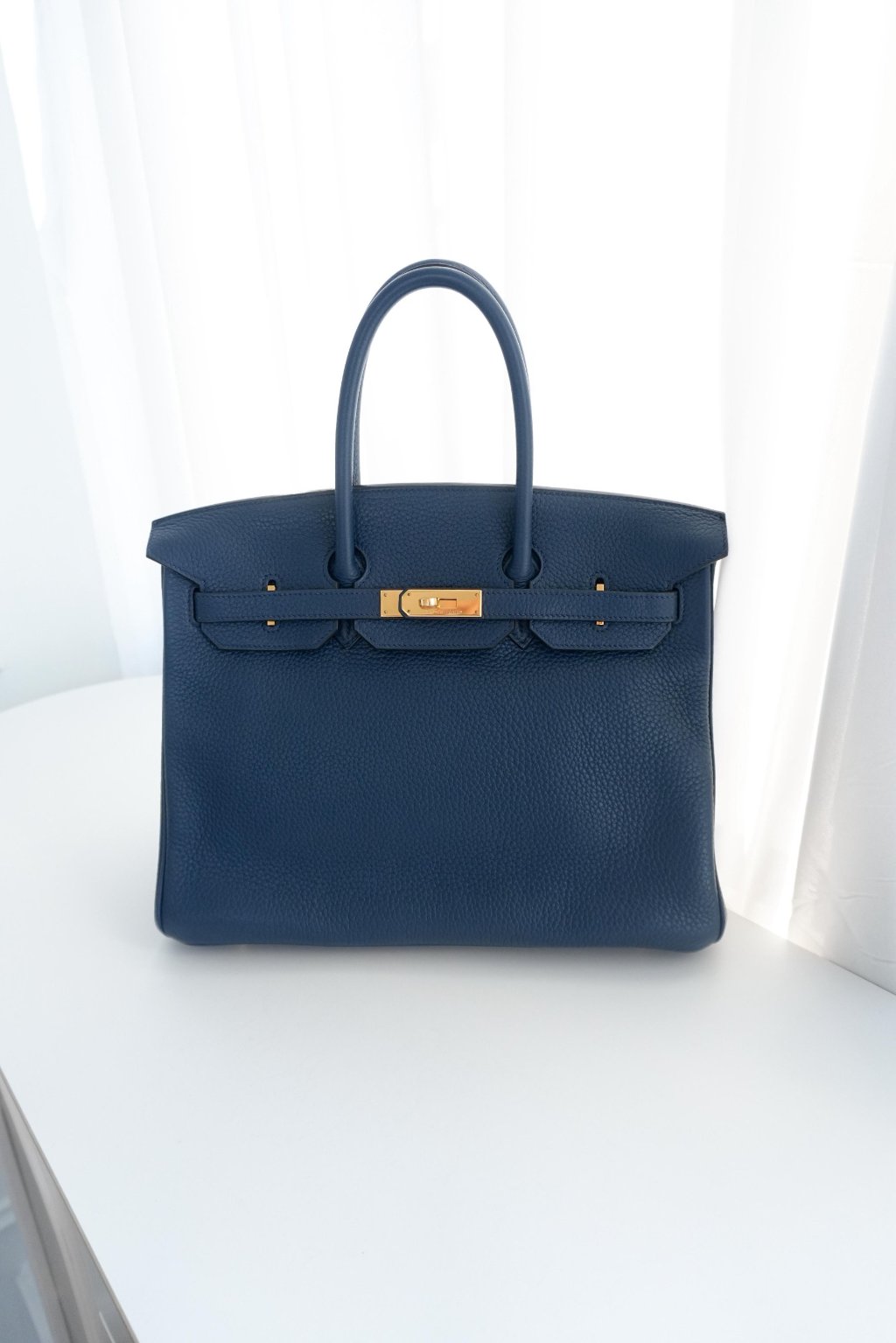 Hermes Deep Blue Togo Birkin 35 - Luxe Du Jour