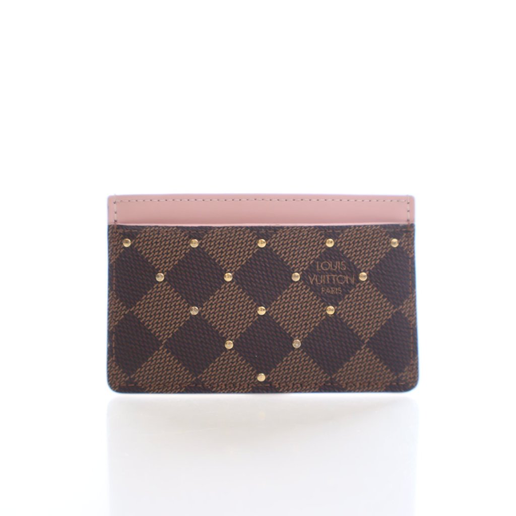 Louis Vuitton Damier Ebene Studded Card Holder - Luxe Du Jour