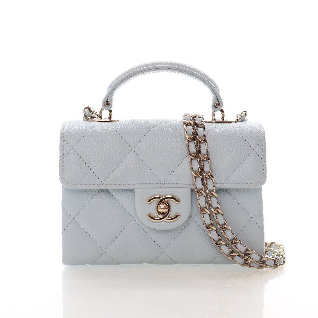 Chanel Mini Caviar Retro Twist Top Handle Bag - Luxe Du Jour